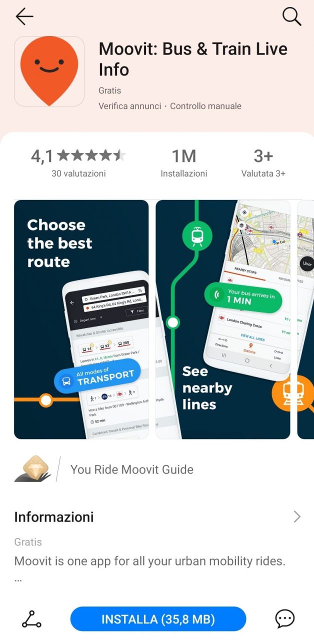 Moovit su Huawei AppGallery • SocialandTech